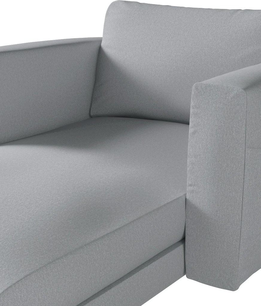 Potah na IKEA Norsborg šezlong s loketními opěrkami barva šedá látka pletený vzor