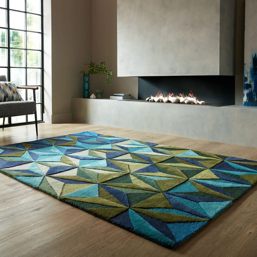 Kusový koberec Illusion Reverie Blue, 120x170, viacfarebná, detská izba, Flair Rugs