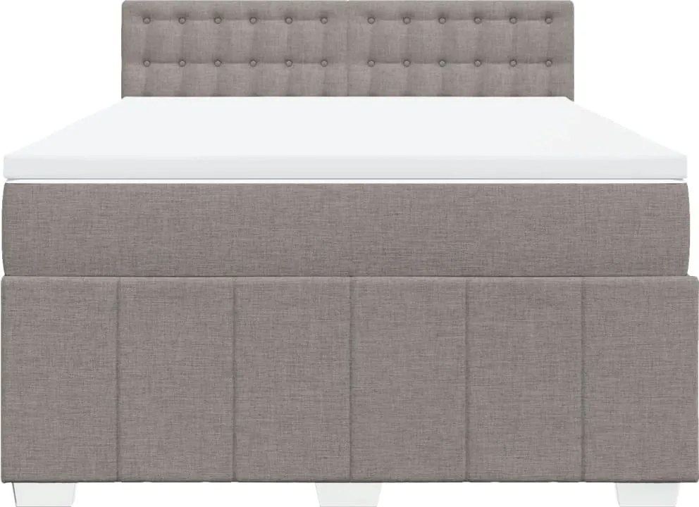 Box spring postel s matrací taupe 140x200 cm textil 3287109
