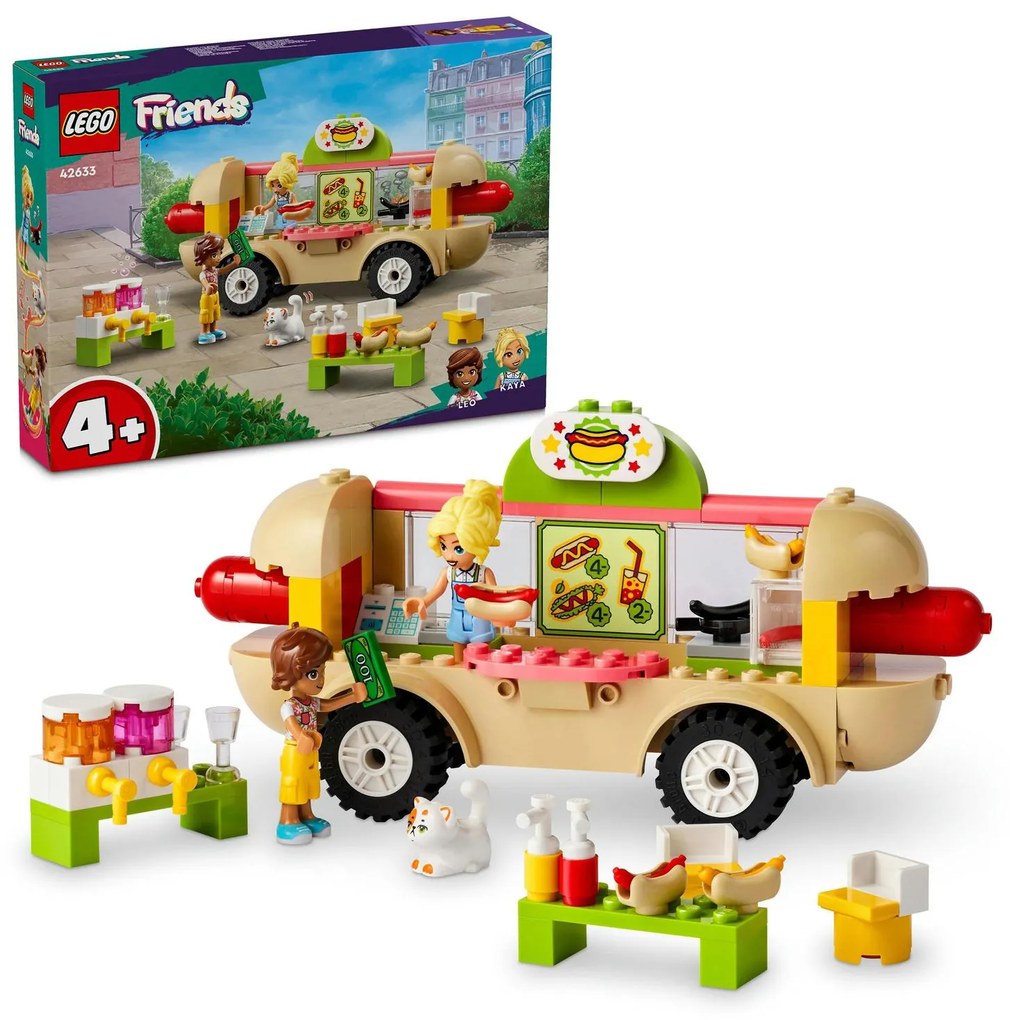 Lego stavebnice lego friends 42633 pojízdný stánek s hot dogy