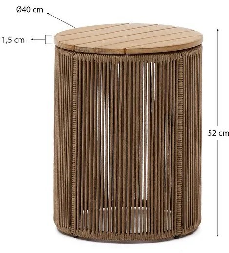 Kulatý zahradní odkládací stolek ø 40 cm Mesa – Kave Home