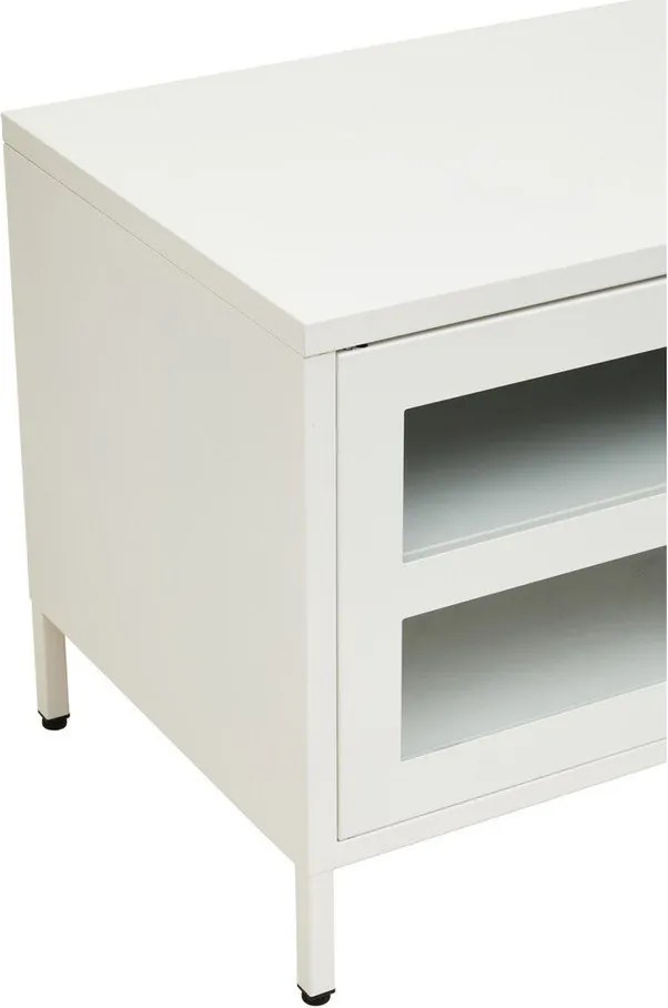 Bílý ocelový TV stolek 150x50x45 cm Acier – Premier Housewares