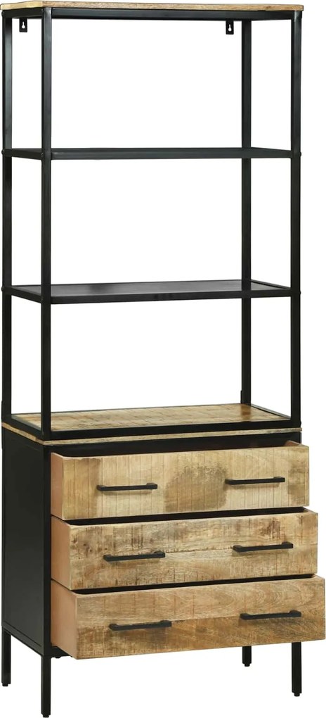 Vysoký bufet Hnědá 70 x 35 x 180 cm Masivní mangové dřevo 3310126