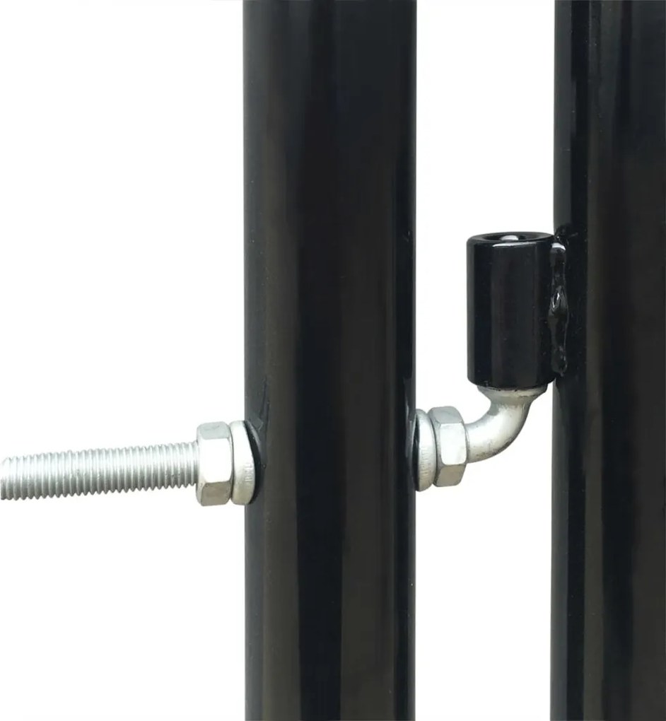 Černá dvoukřídlá plotová brána | 300x175 cm