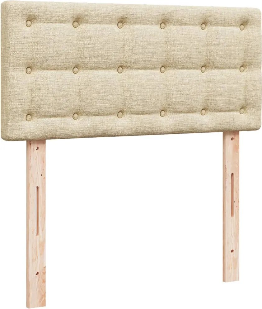 Box spring postel s matrací krémová 80 x 200 cm textil 3288034