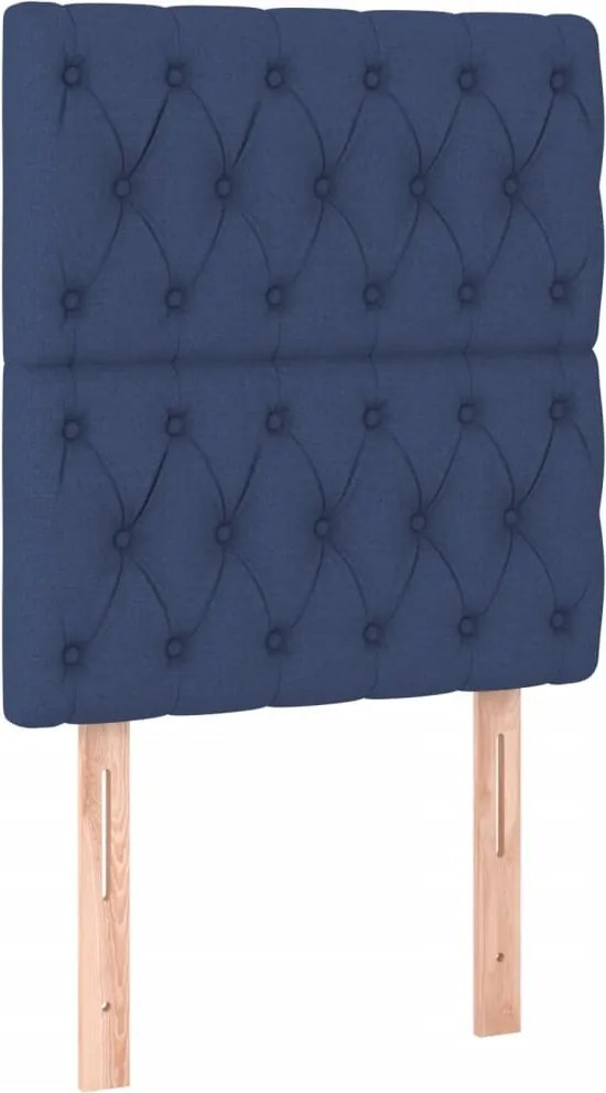Box spring postel s matrací modrá 80x200 cm textil 3137355