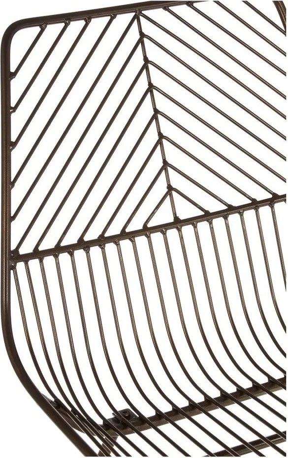 Kovová jídelní židle v bronzové barvě District – Premier Housewares