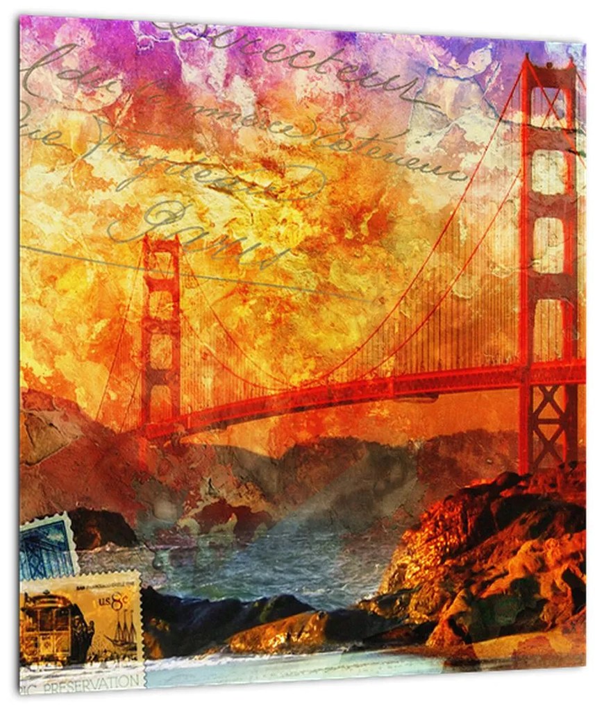 Obraz - Golden Gate, San Francisco, Kalifornie (30x30 cm)