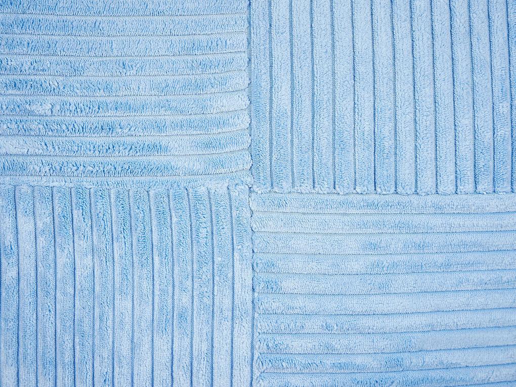 Sada 2 manšestrových polštářů 47 x 27 cm modré MILLET Beliani
