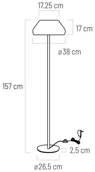 Klausen 107013 - LED Stojací lampa PADDY LED/18W/230V bílá