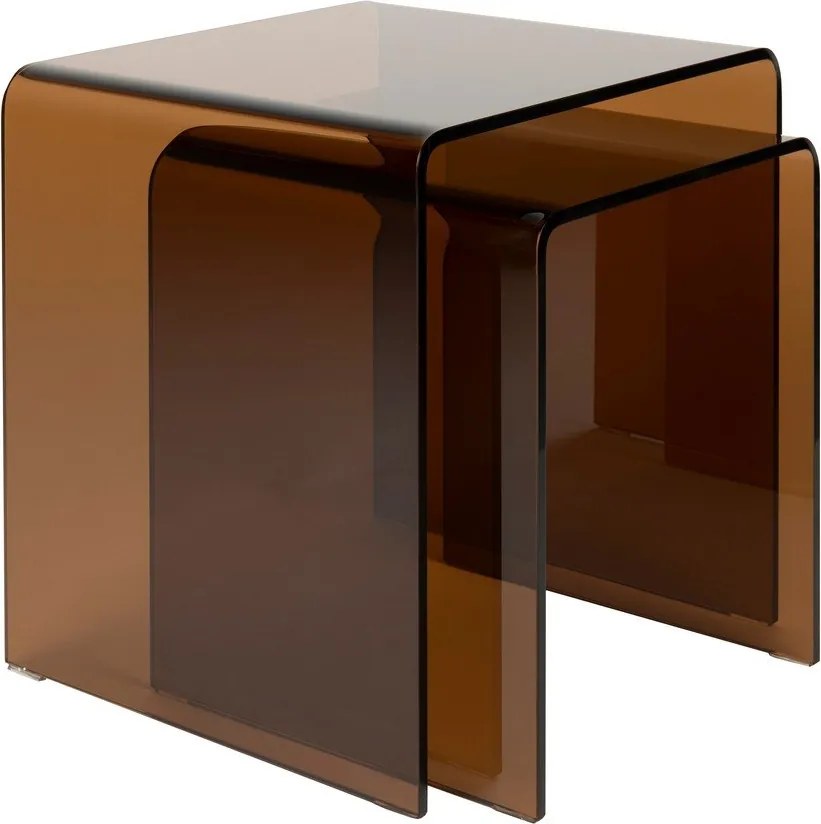 Skleněné odkládací stolky v sadě 2 ks 40x45 cm Vetro – Dutchbone