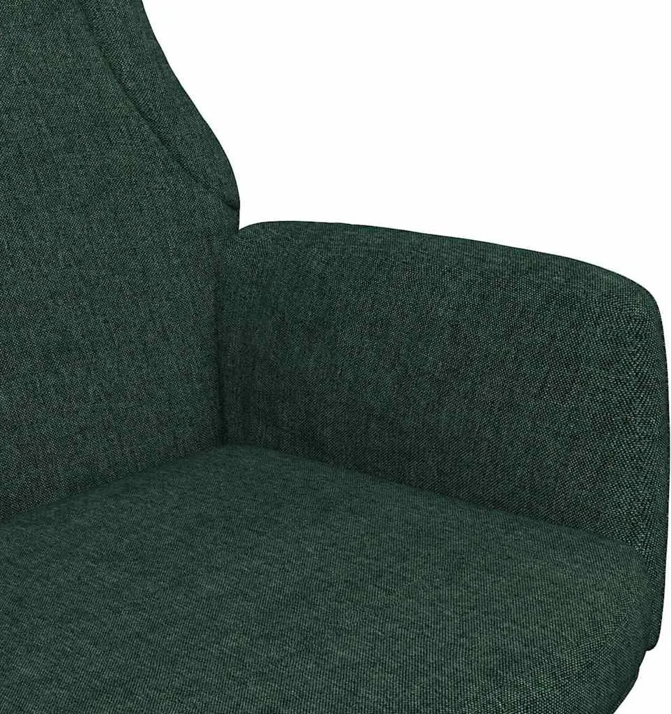 Relaxační křeslo tmavě zelené textil 341399