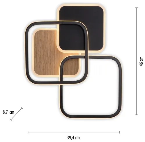 Leuchten Direkt 14117-78 - LED Stropní svítidlo SEVENT LED/36W/230V černá/hnědá