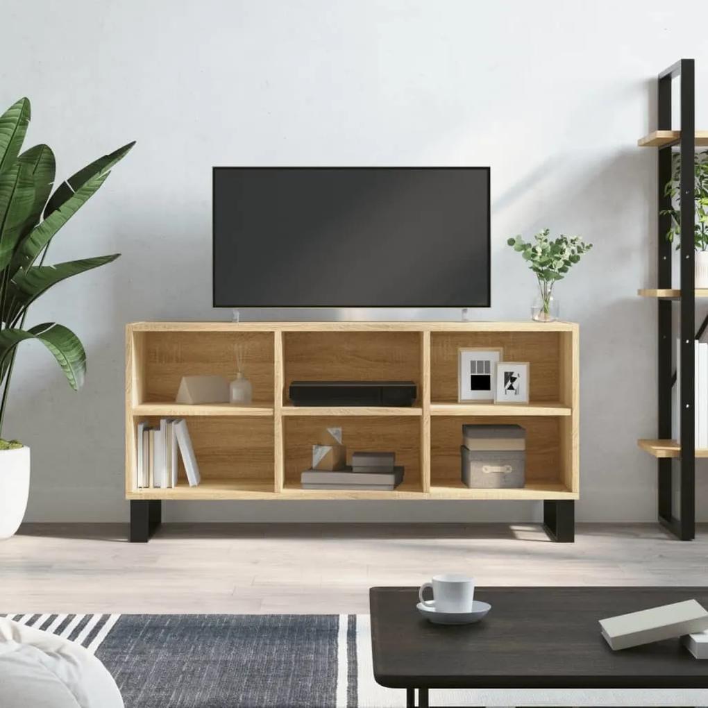 vidaXL TV skříňka 103,5 x 30 x 50 cm kompozitní dřevo [826998] Barva: hnědý dub