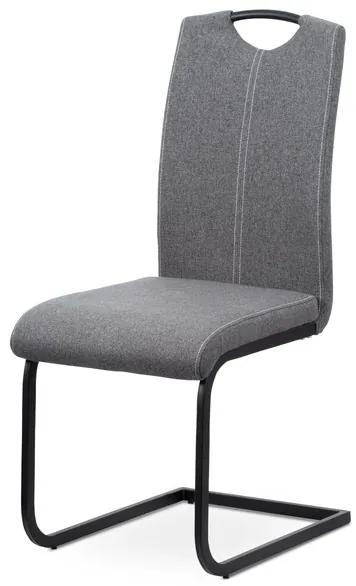Sconto Jídelní židle SWAY šedá/černý kov
