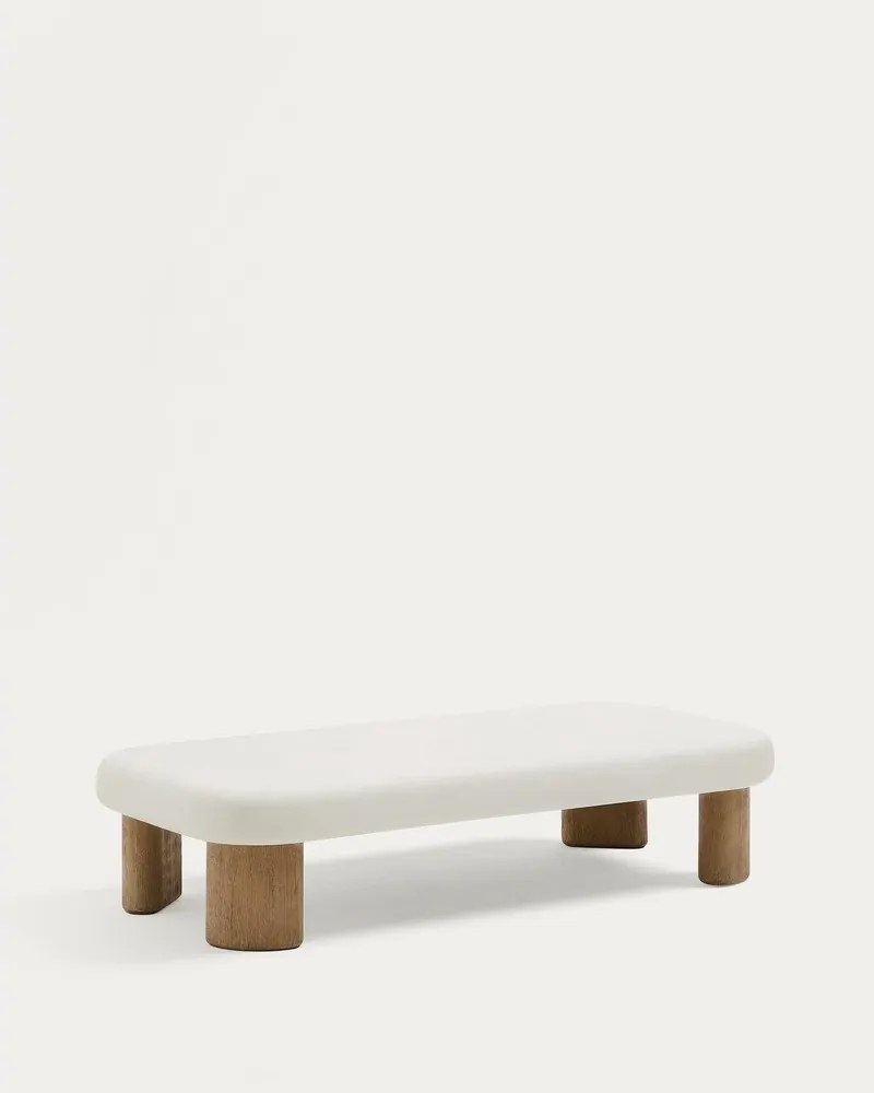 Zahradní konferenční stolek s betonovou deskou 70x140 cm Labra – Kave Home