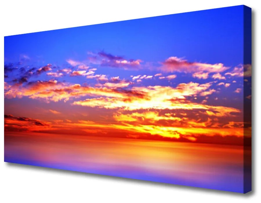 Obraz na plátně Nebe Mraky Moře Krajina 100x50 cm