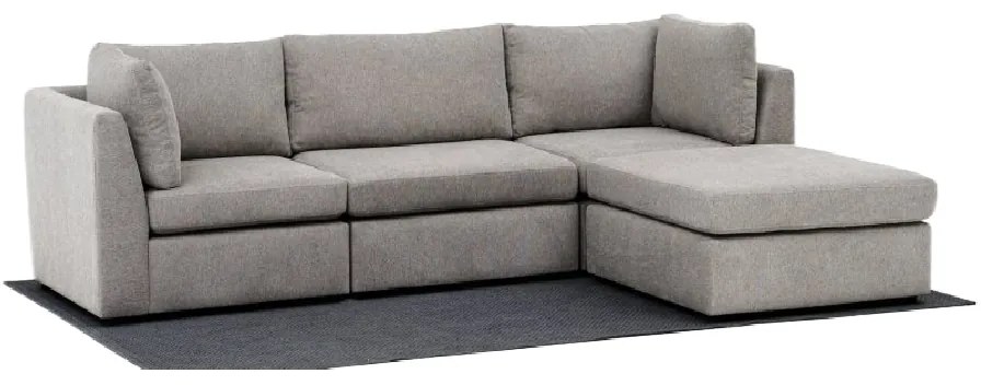 Hanah Home Rohová pohovka MOTTONA světle šedá