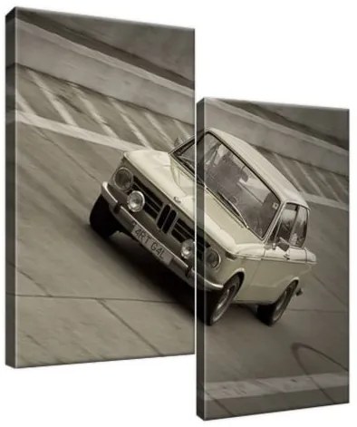 Obraz na plátně Old school BMW na dráze 60x60cm 1238A_2A