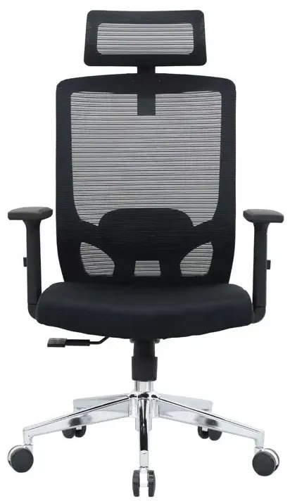 Ergonomická kancelářská židle ERGODO GIRONA - černá síťovina / nosnost 150 kg