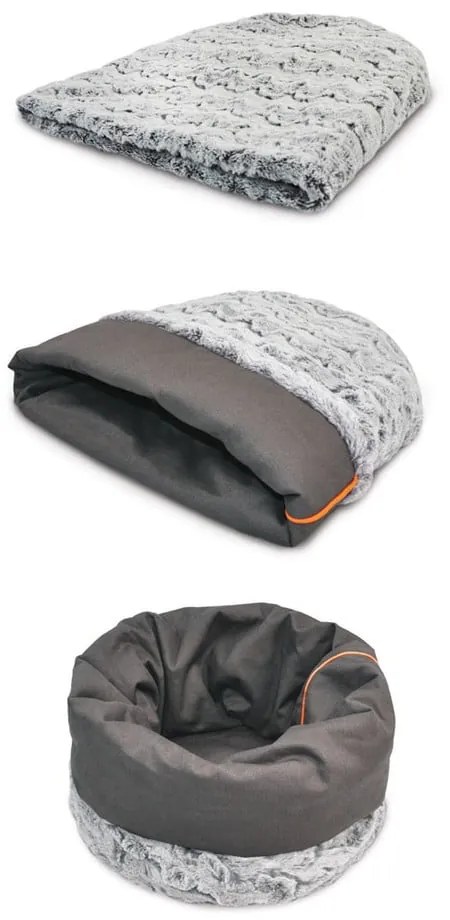 Šedý pelíšek pro domácího mazlíčka ø 45 cm Snuggle Bed 3in1 Husky Grey L – P.L.A.Y.