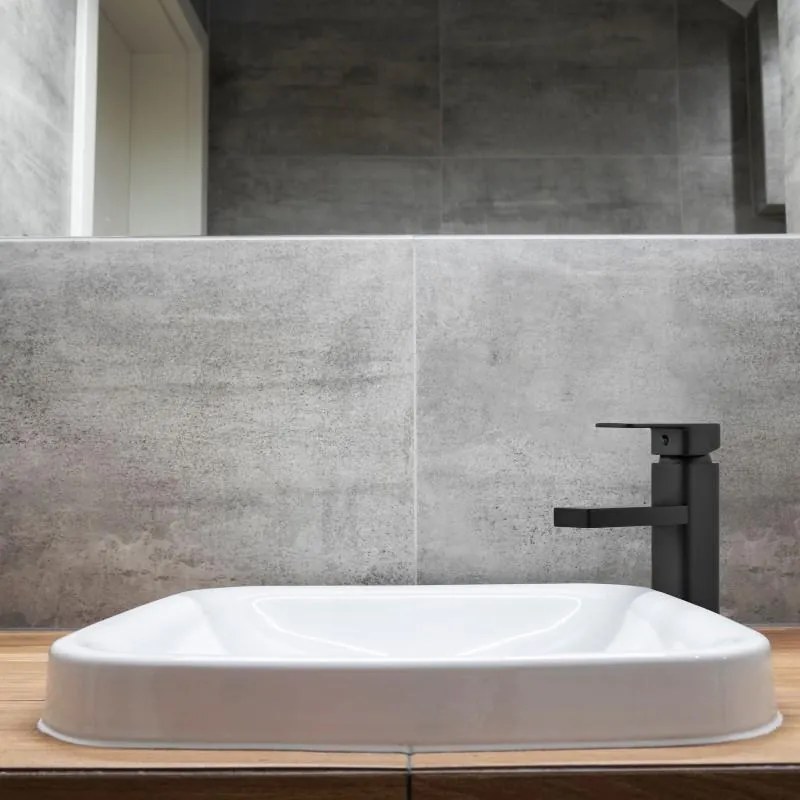 Erga Seto, umyvadlová baterie h-180, černá matná, ERG-YKA-BU.SETO-24-BLK