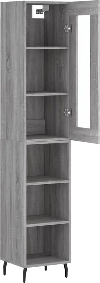 Skříň highboard šedá sonoma 34,5 x 34 x 180 cm kompozitní dřevo 3199383