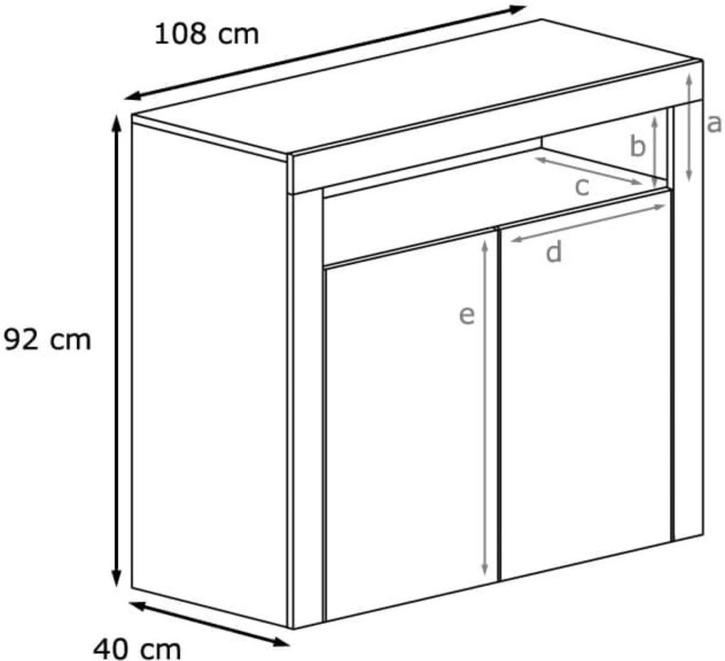 Sconto Komoda MEX 1 bílá