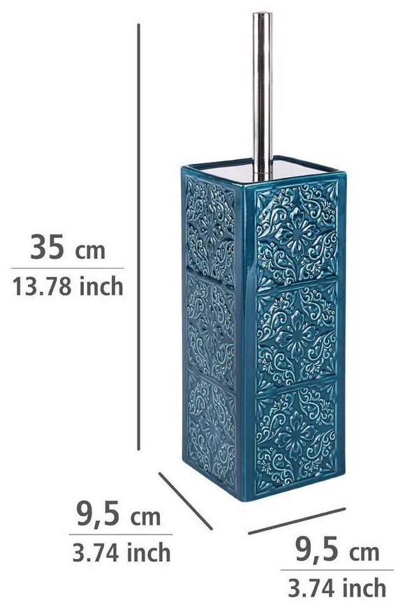 Nádoba na WC CORDOBA DARK BLUE + štětka WC, WENKO
