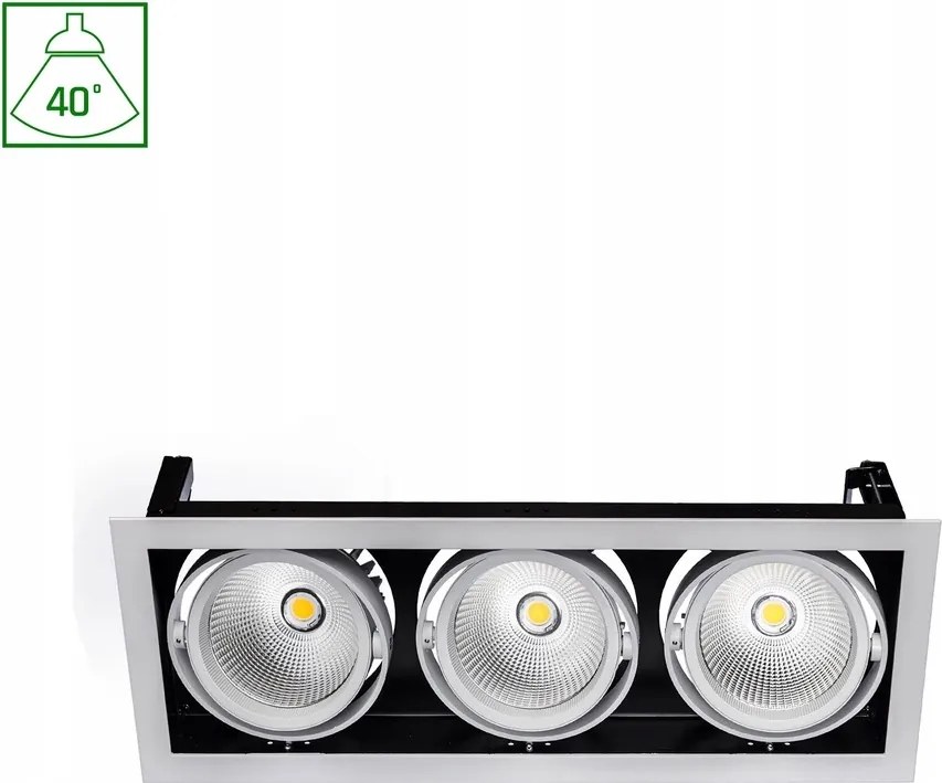 Stropní podomítkové svítidlo Modern-day 3x1LED Cob Citizen 40st 230V