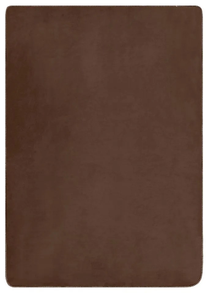 Daiber Teplá přikrývka s kožíškem 130x180 cm JN955 - Vínová / natural