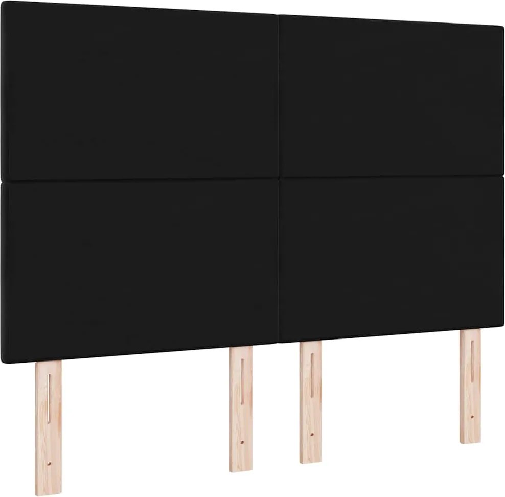 Čelo postele Černý 144 cm samet 3337830