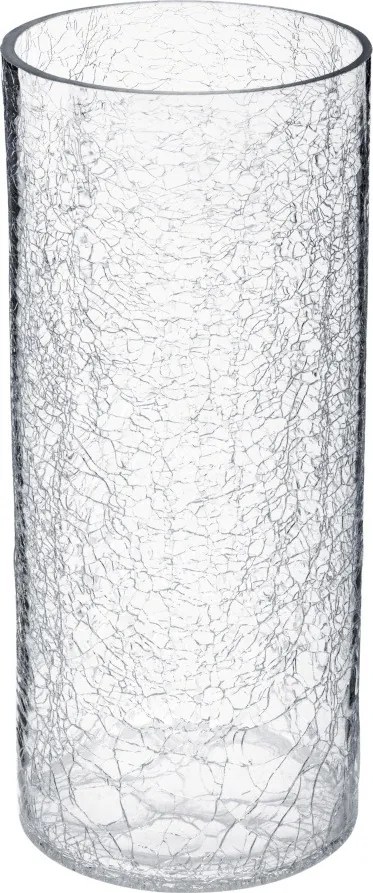 skleněná váza, motiv praskání, Atmosphera créateur d'intérieur, 30 cm