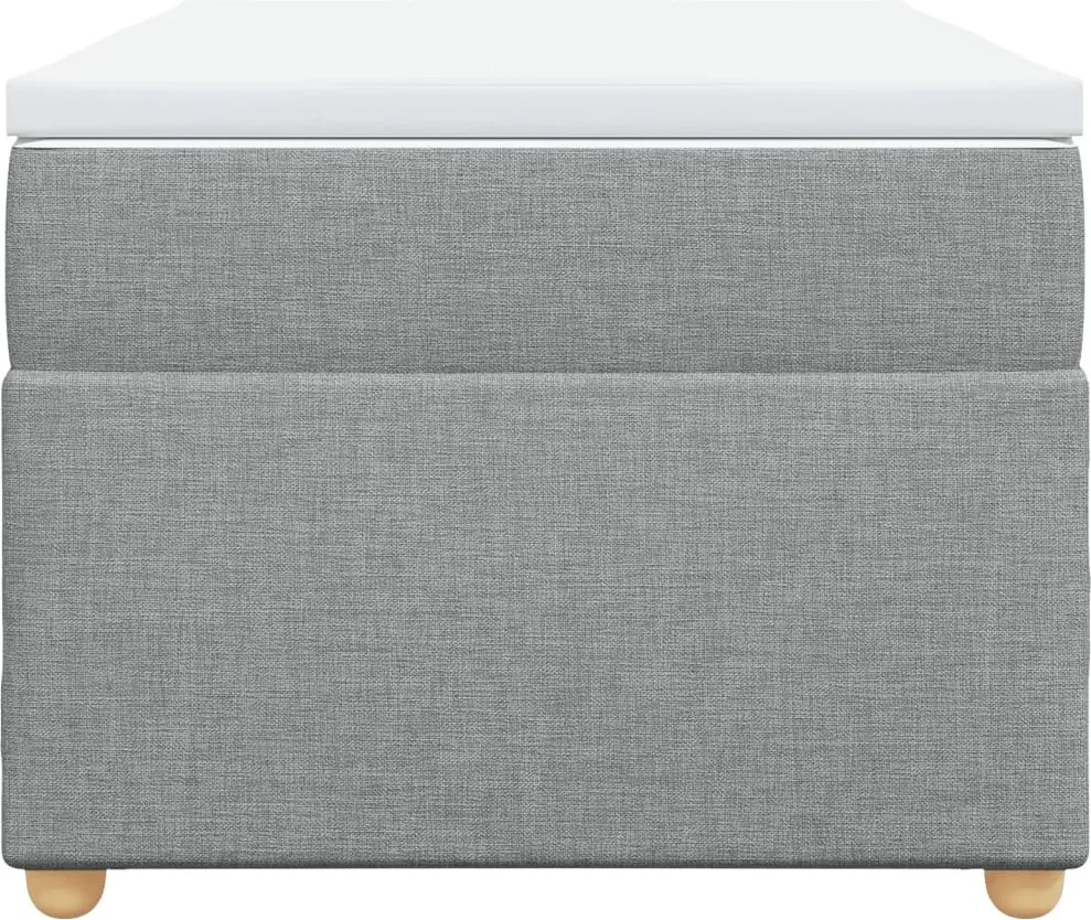 Box spring postel s matrací světle šedá 80 x 200 cm textil 3285331