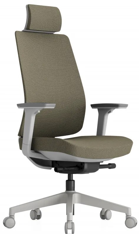 Kancelářská ergonomická židle K50 — bílá Modrá