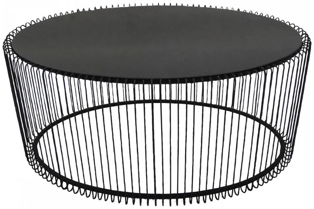 OnaDnes -20% Kare Design Černý kovový konferenční stolek Wire Uno 60×90 cm