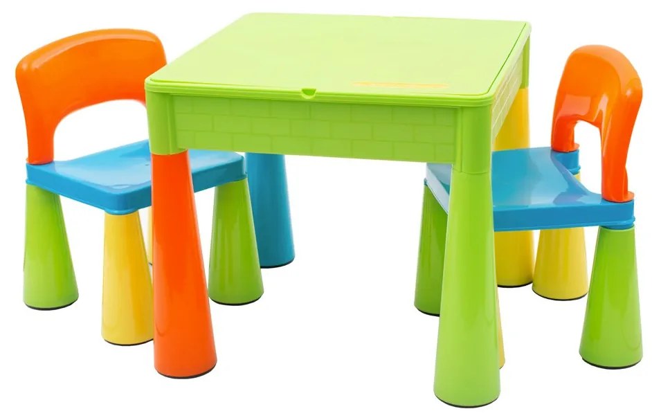 NEW BABY dětská sada stoleček a dvě židličky barevná