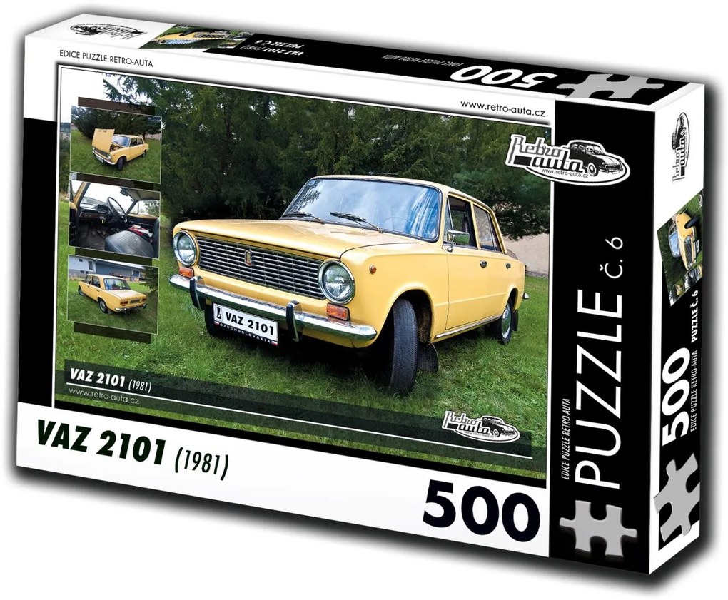 Puzzle retro-auta puzzle č. 6 vaz 2101 (1981) 500 dílků