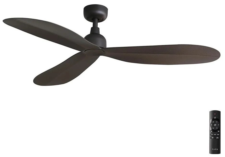 FARO 34301 - Stropní ventilátor PALMA hnědá pr. 129 cm IP44 + dálkové ovládání