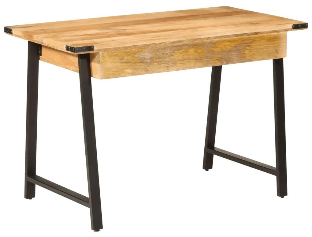 Psací stůl se zásuvkami 105x55x70 cm masivní mangovník a železo,  372733