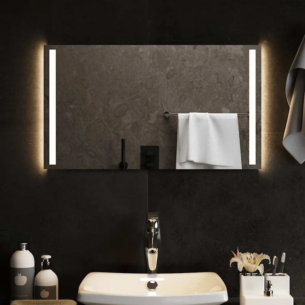 Koupelnové zrcadlo s LED osvětlením 40x70 cm