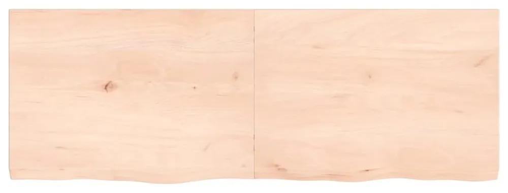 Petromila Nástěnná police 140x50x(2-4) cm neošetřené masivní dubové dřevo