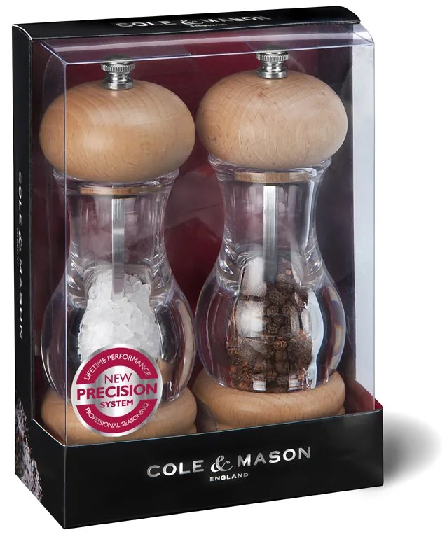 Cole & Mason 105 BEECH dárková sada, mlýnek na pepř a sůl, 165 mm
