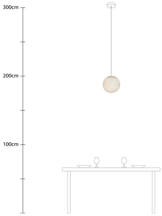 creative cables Stínidlo tvaru koule z polyesterového vlákna - 100% vyrobené ručně Barva komponentu: Písková, Velikost ⌀: L - 42cm