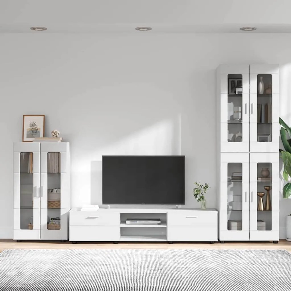 Sestava TV skříněk FLORIN 3 ks Bílá Kompozitní dřevo 3397954