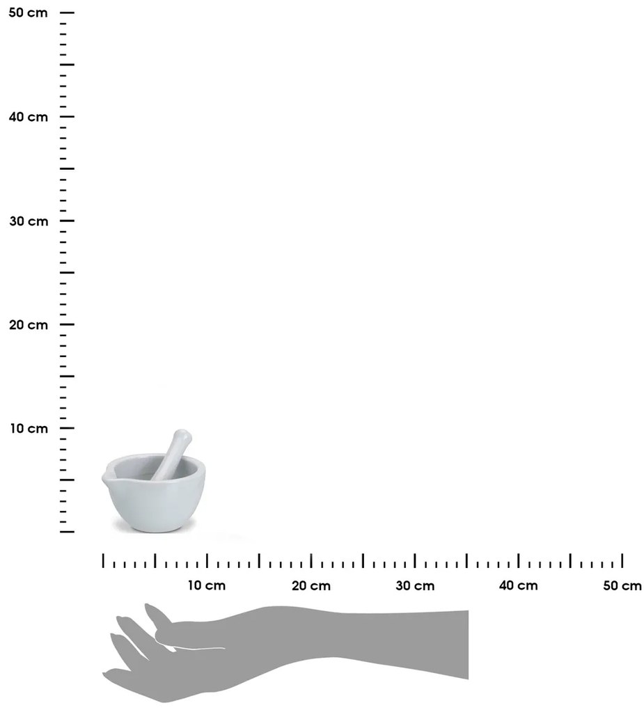 Porcelánový hmoždíř White, 10x6 cm