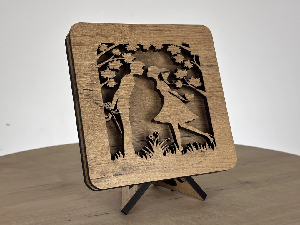"Rande" lampa 19x19cm provedení povrchu: dub světlý