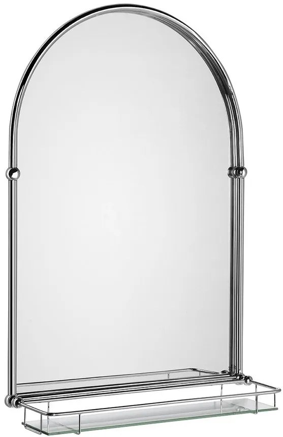 SAPHO TIGA retro zrcadlo s policí 48x67cm, chrom HZ202
