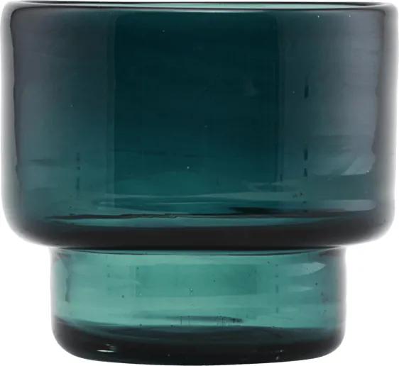 HOUSE DOCTOR Sada 3 ks − Modrozelený stojan na čajovou svíčku Mute