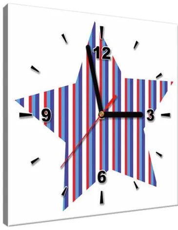 Tištěný obraz s hodinami Pásikavá hvězda 30x30cm ZP4046A_1AI